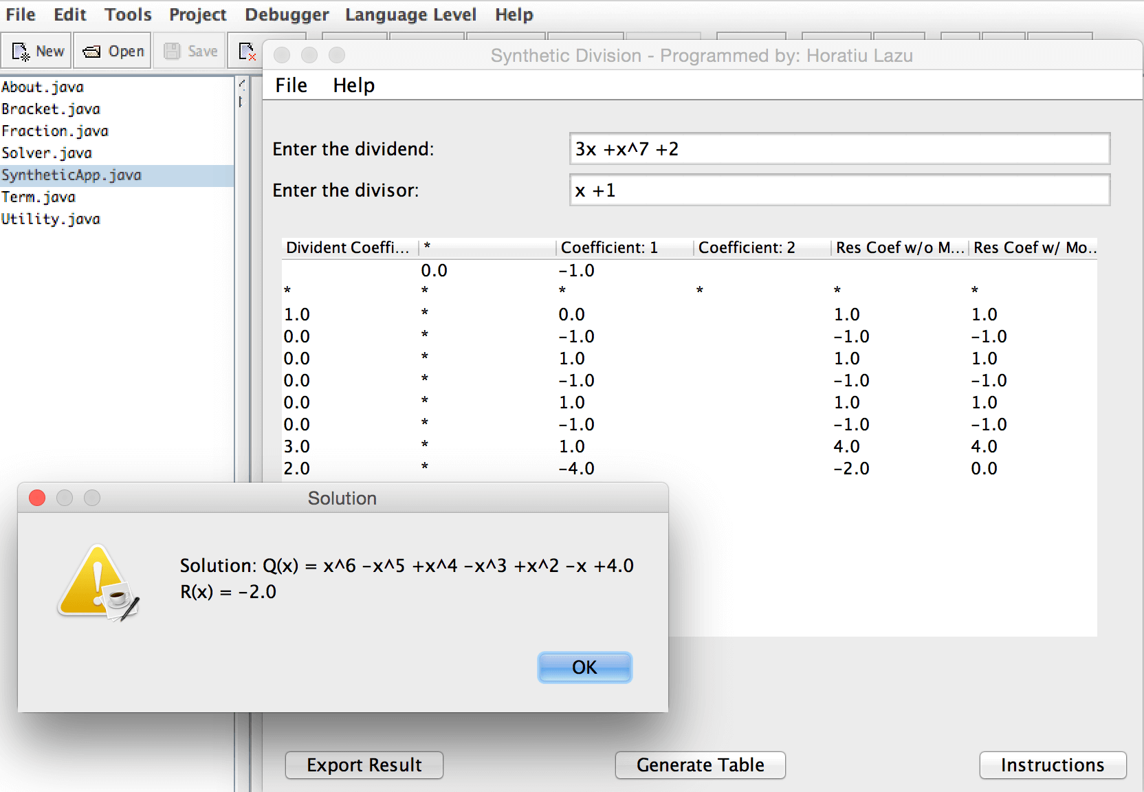 Synthetic Division Calculator Synthetic Division Calculator
